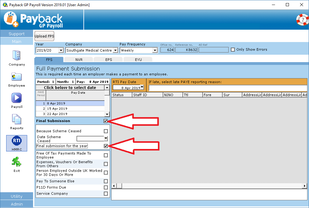 Year End - Payback Payroll Software