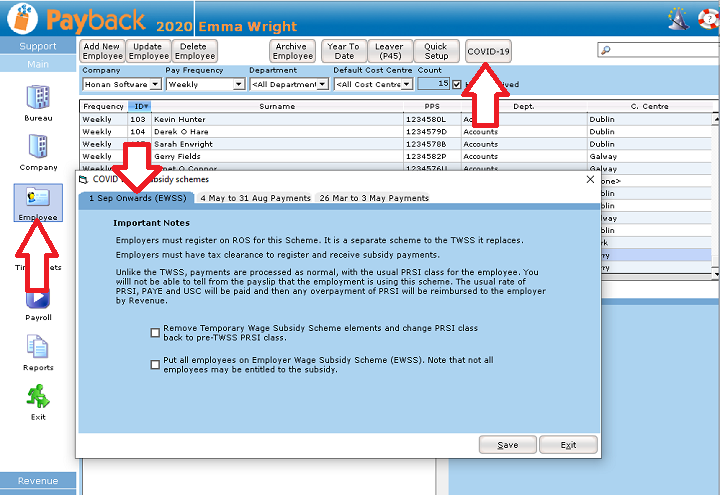 Employment Wage Subsidy Scheme (1 Sep 2020 onwards) - Payback Payroll Software
