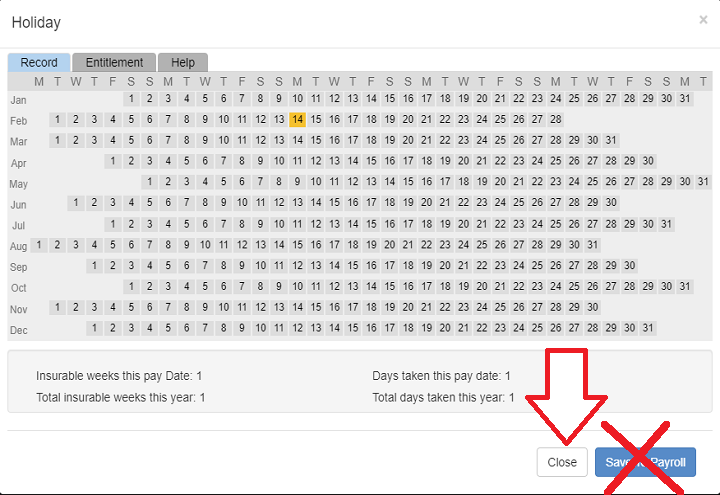 Holiday pay and days off - Payback Payroll Software