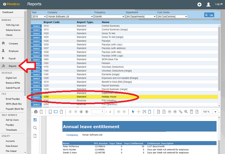 Holiday pay and days off - Payback Payroll Software