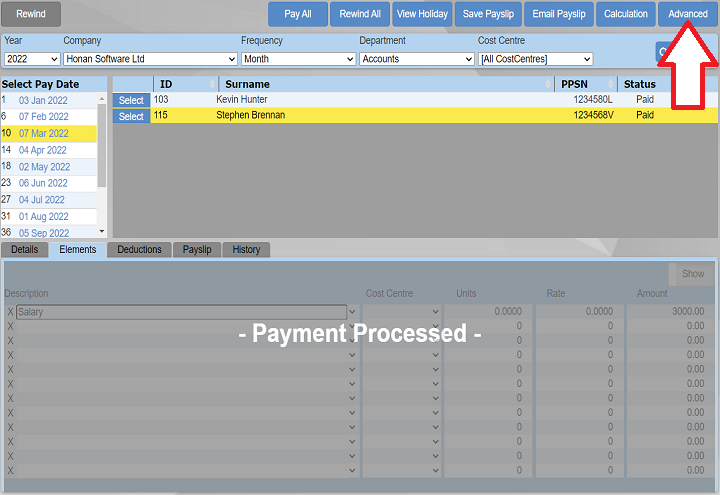 Making corrections - Payback Payroll Software