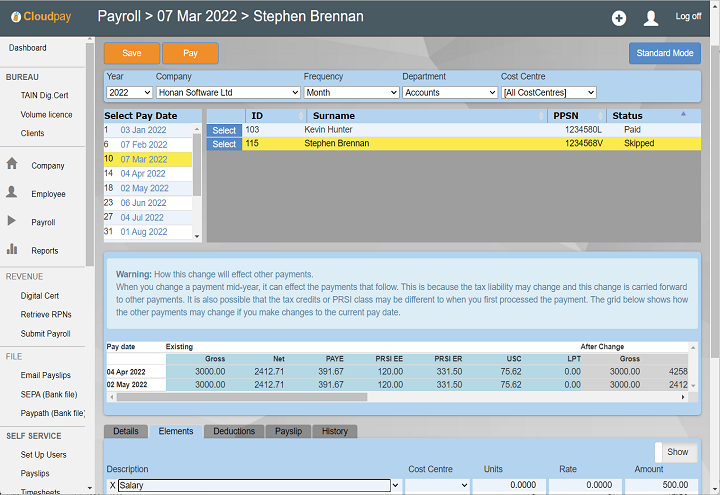 Making corrections - Payback Payroll Software