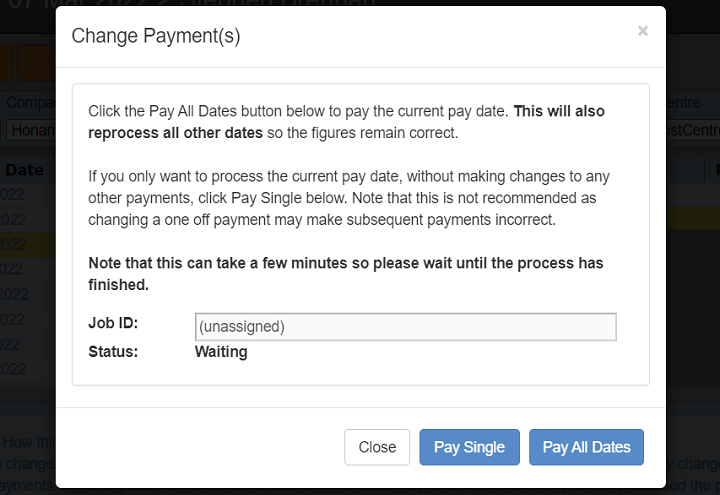 Making corrections - Payback Payroll Software