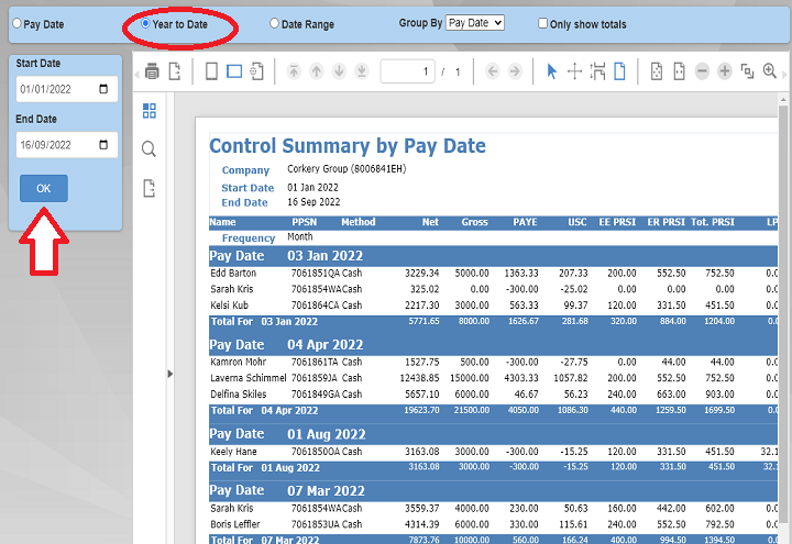 Reports - Payback Payroll Software