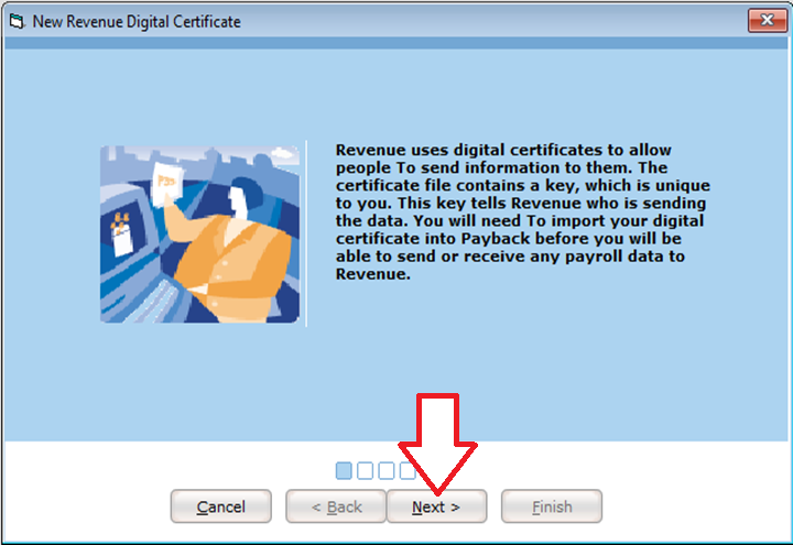Loading your Digital Certificate into Payback