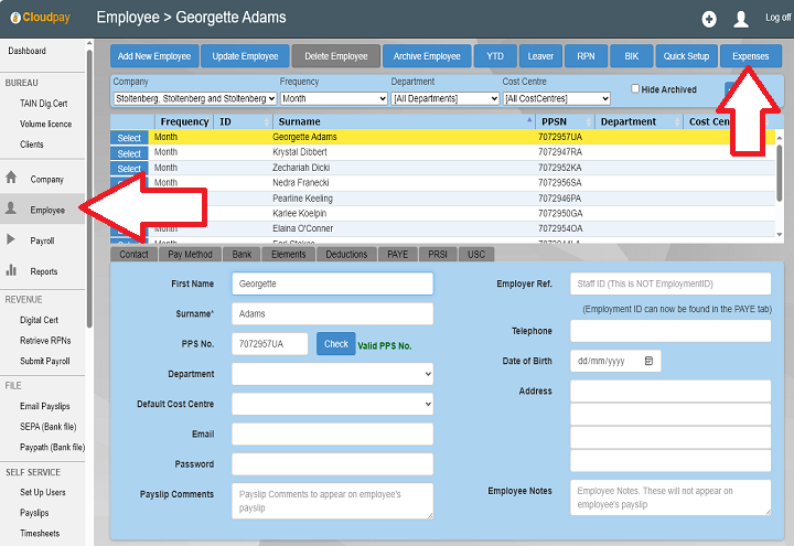 Benefits and Expenses - Enhanced Revenue Reporting - Payback Payroll Software