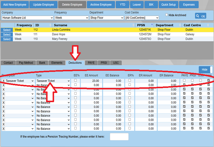 Setting up Taxsaver Tickets - Payback Payroll Software