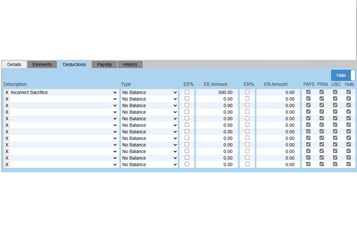 Making corrections - Payback Payroll Software