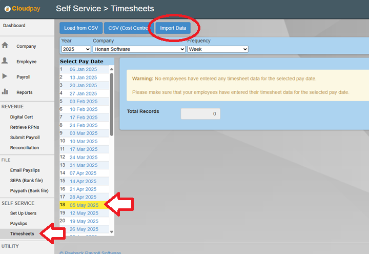 Import Timesheet Files - Payback Payroll Software